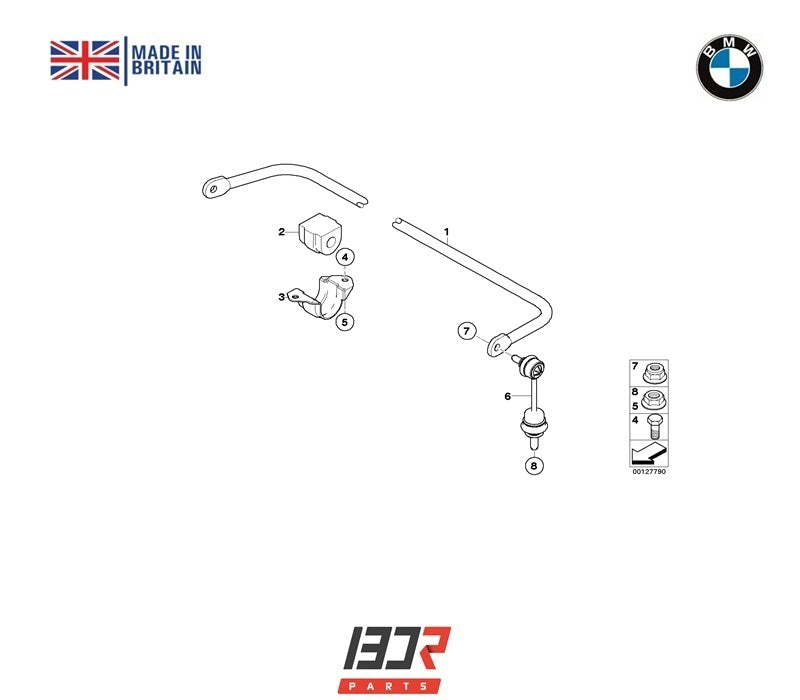 BUCHA BARRA ESTABILIZADORA TRASEIRA BMW 116 2004-2014 – 130R PARTS