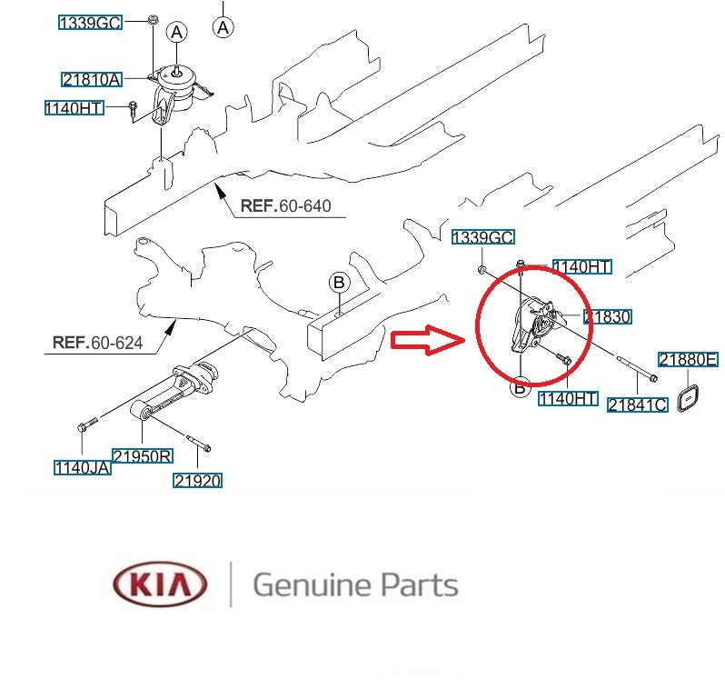 Coxim Motor Lado Esquerdo Original Kia Sorento 3.3 2015 A 2024 – 130R PARTS